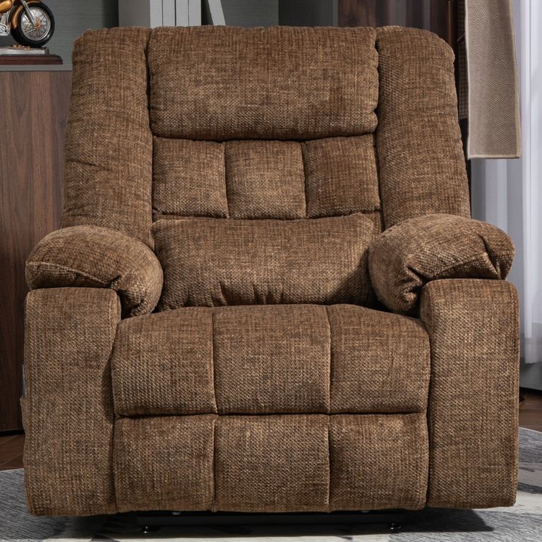LuxQuad Lay Flat Lift Chair, 4 Motors Oversized Recliner, 27 Inch Wide ...