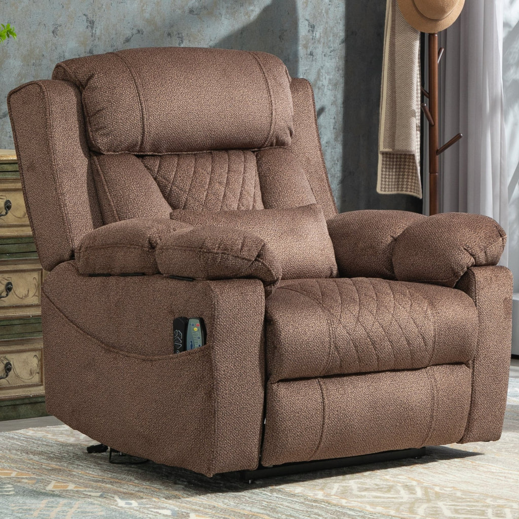 StashEase Lift Chair Lay Flat Recliner, 28 Inch Wide Seat Oversized (F ...