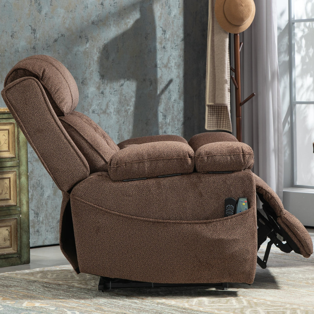StashEase Lift Chair Lay Flat Recliner, 28 Inch Wide Seat Oversized (F ...