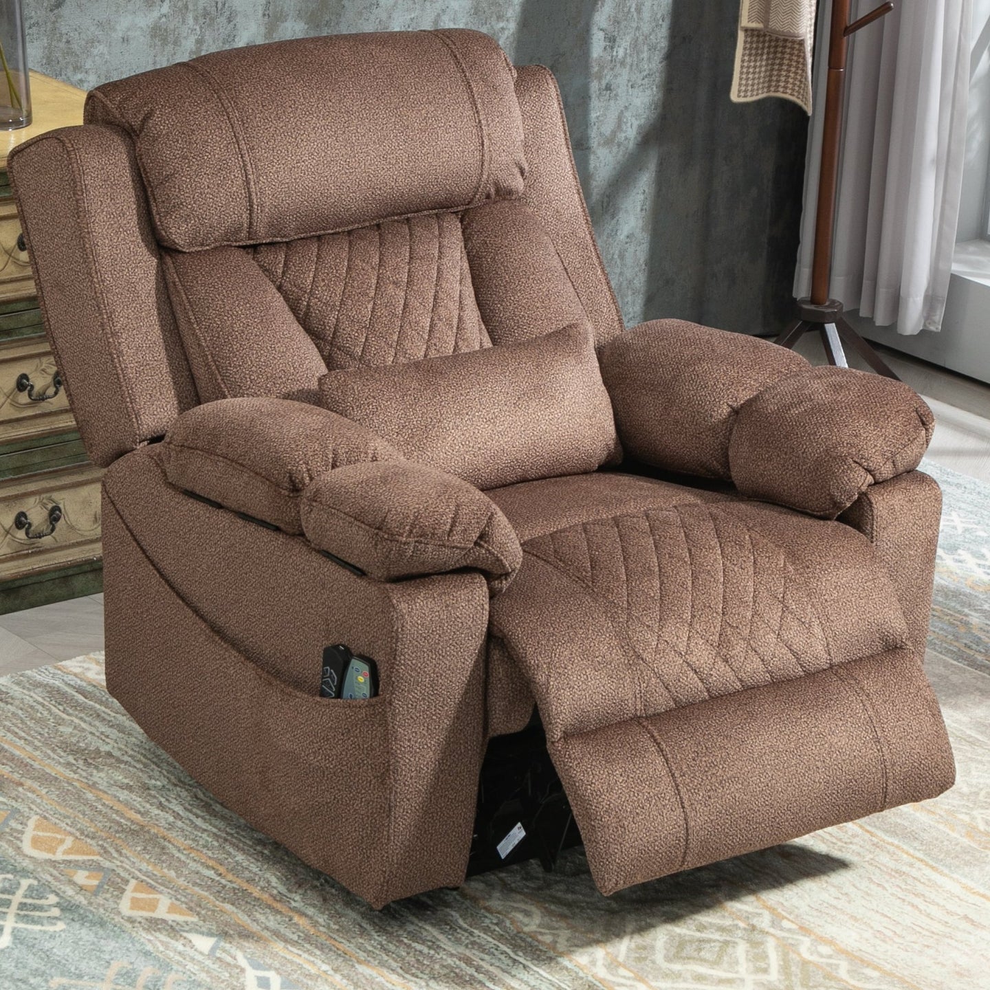 StashEase Lift Chair Lay Flat Recliner, 28 Inch Wide Seat Oversized (F ...