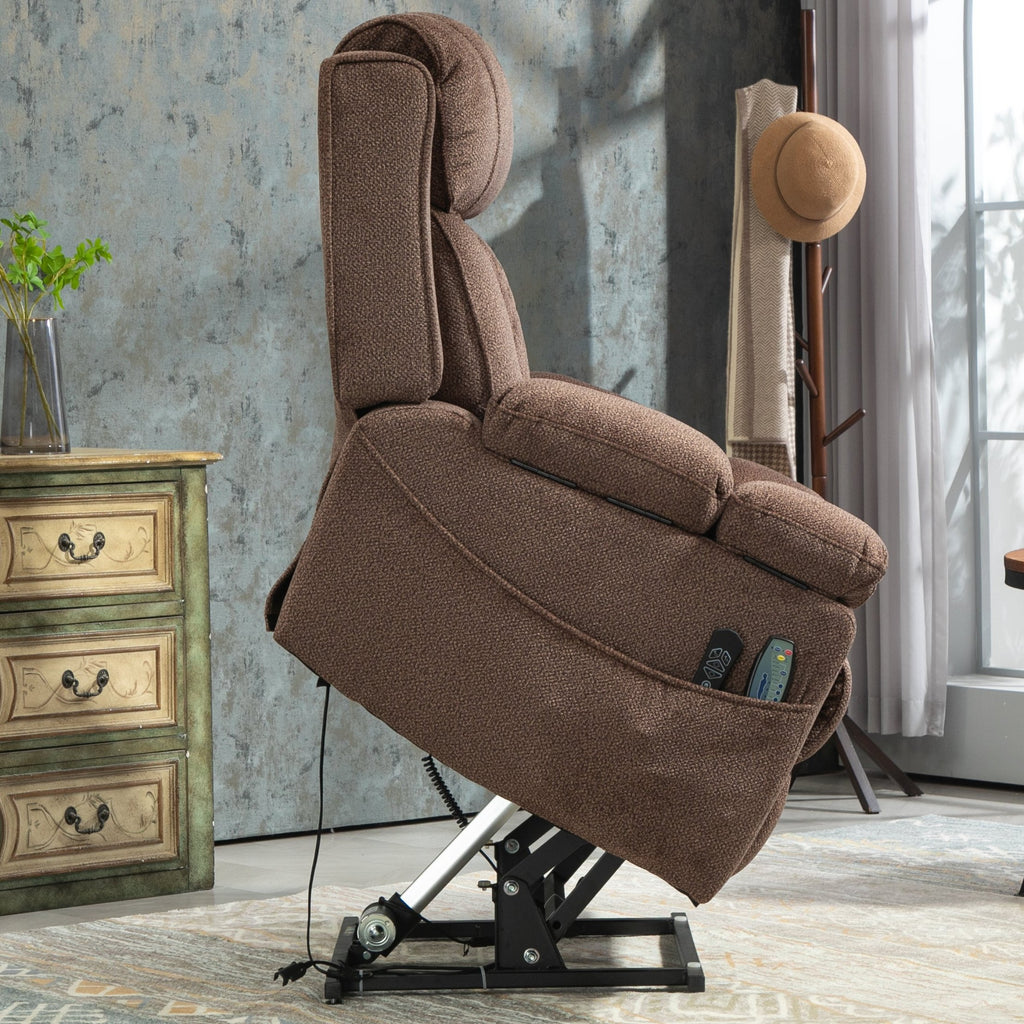 StashEase Lift Chair Lay Flat Recliner, 28 Inch Wide Seat Oversized