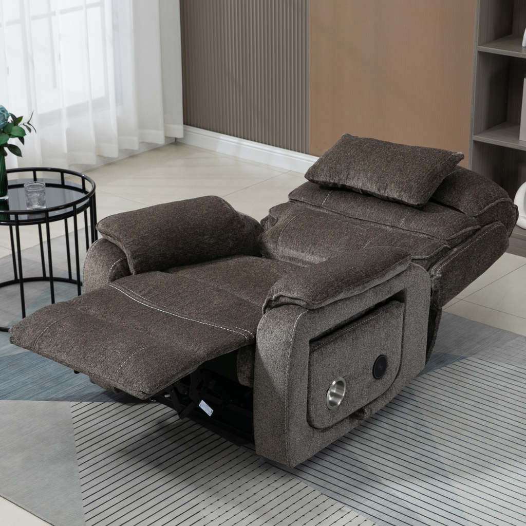 Knight Lay Flat Lift Chair, Oversized, Wireless Charging Side Table, L ...