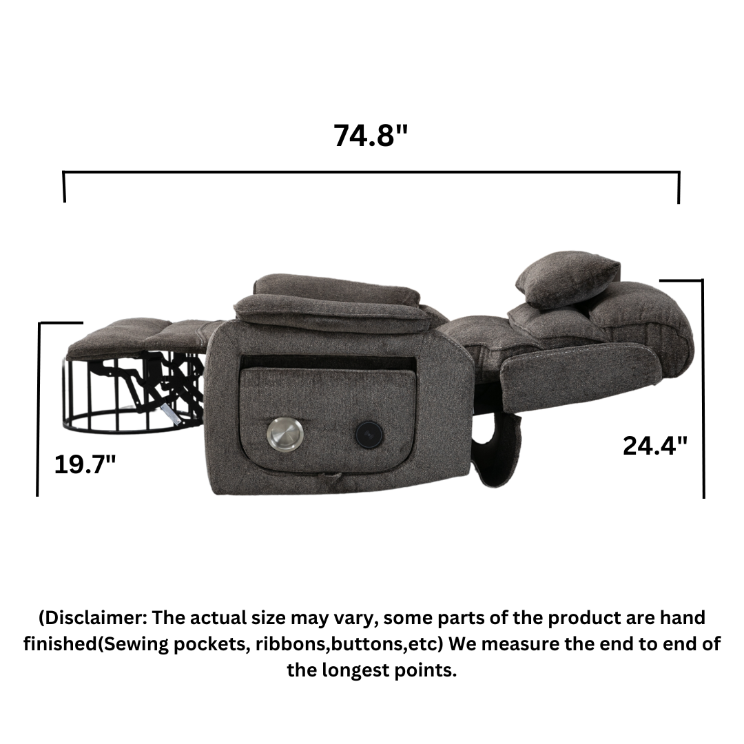 Knight Lay Flat Lift Chair, Oversized, Wireless Charging Side Table, L ...