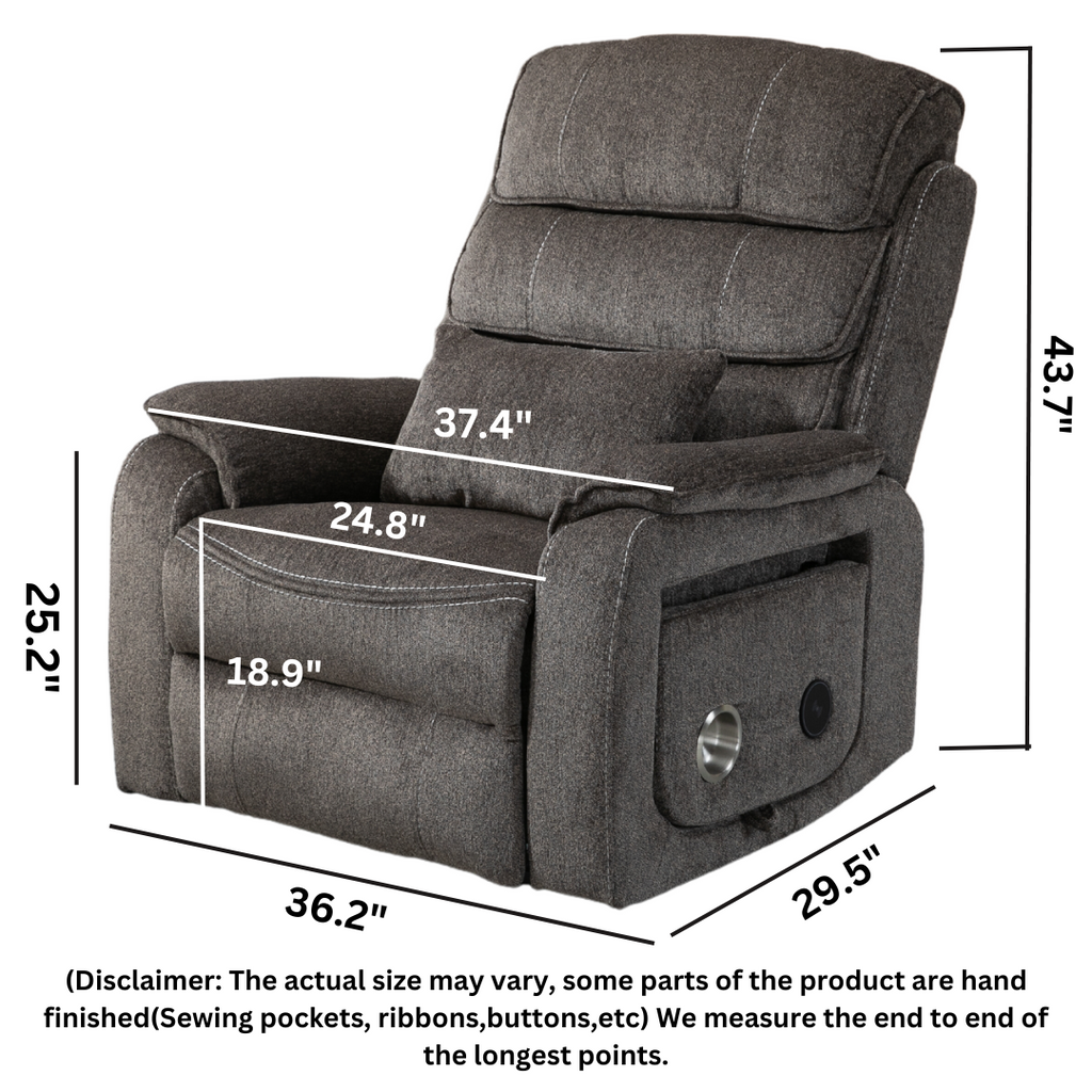 Knight Lay Flat Lift Chair, Oversized, Wireless Charging Side Table, L ...