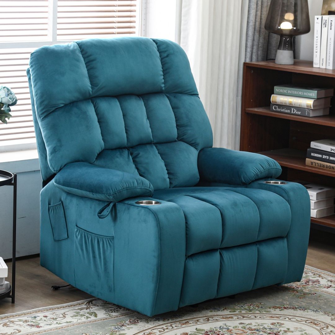 BulkyRiser Lift Chair, 25 Inch Extra Wide Seat, Teal (Free 2 Years War ...